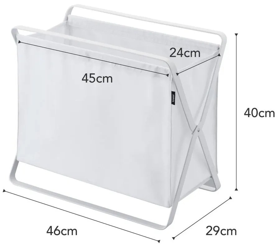 Yamazaki, Úložný koš Tower 3544 Storage Basket | bílý