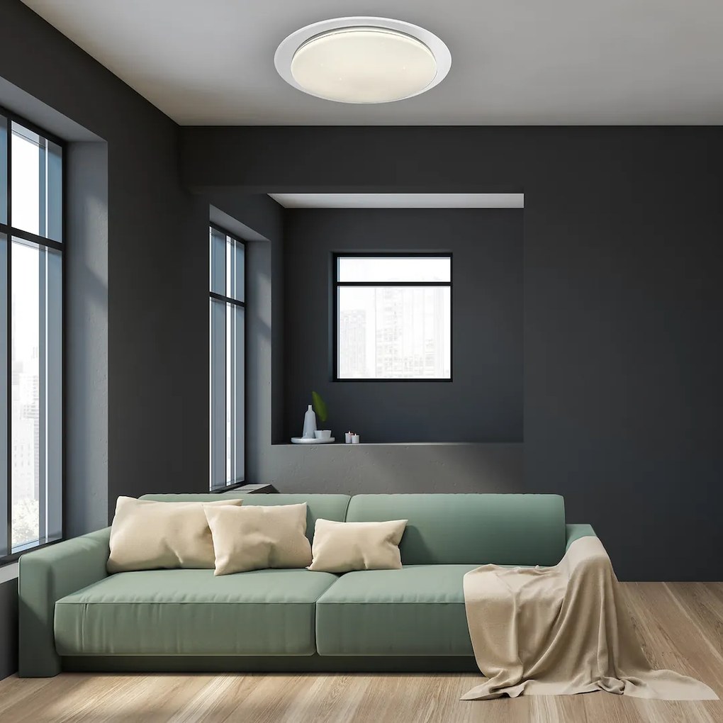 Stropní LED svítidlo Ontario, 1x LED 80w, 3000-6000k, w, s ovladačem