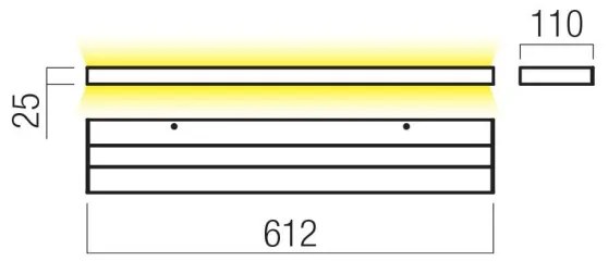 Redo 01-3555 - LED Nástěnné svítidlo SEED LED/30W/230V černá