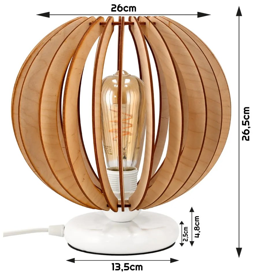 BERGE LED stolní lampa 1xE27 DENSIBLE BALL