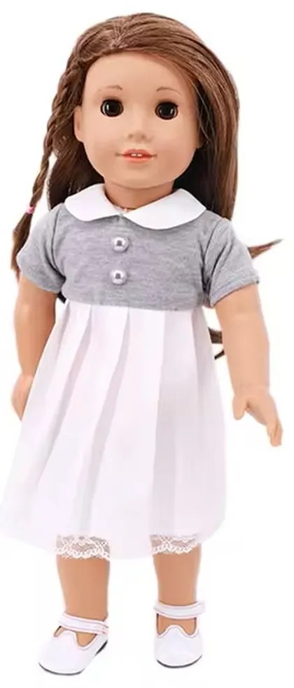Šatičky pro panenky Baby Born a American girl 43 cm Varianta: NQ2050 bílo-šedé šaty