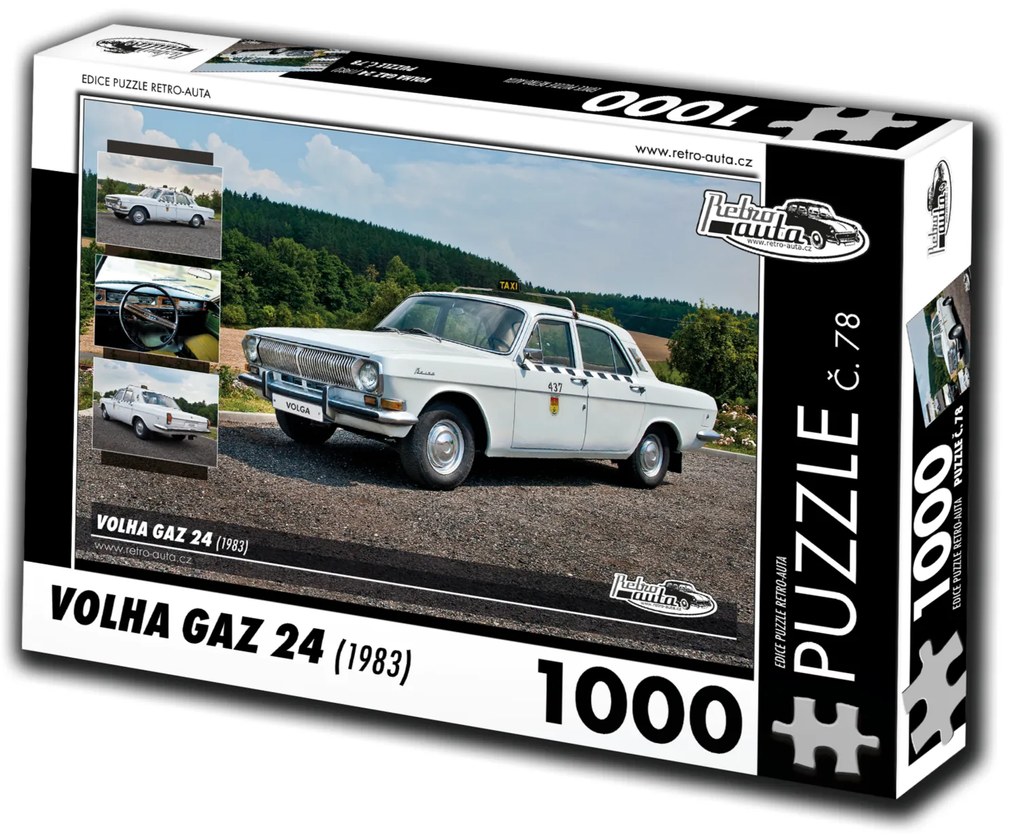 Retro-auta puzzle č. 78 volha gaz 24 (1983) 1000 dílků
