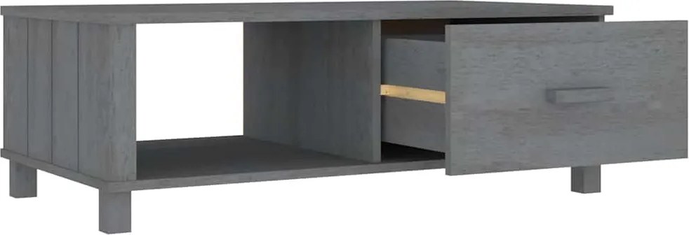 Konferenční stolek HAMAR tmavě šedý 100 x 55 x 35 cm borovice 340454