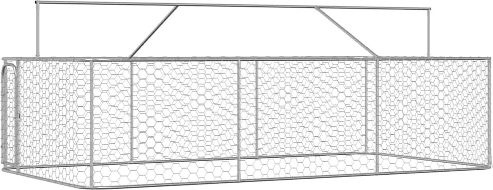 Venkovní psí kotec se střechou 400 x 200 x 150 cm 171499