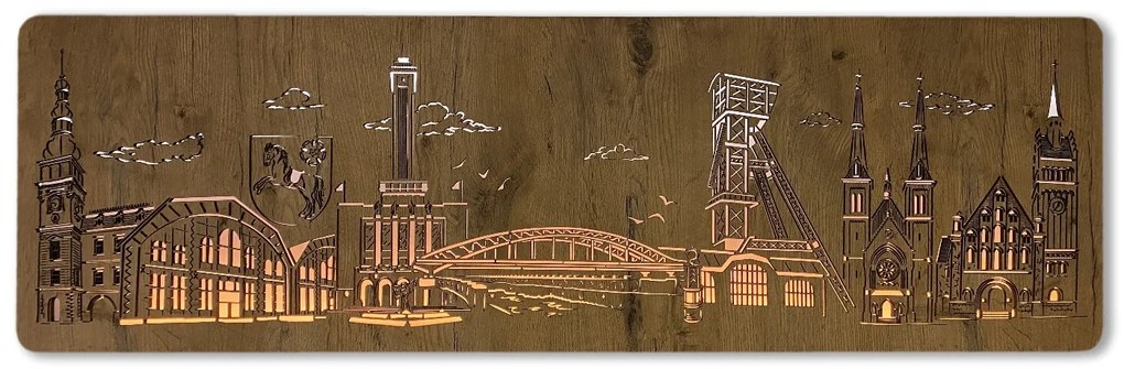 Li-Go "Ostrava" světelný obraz  230V 130x40cm provedení povrchu: bílá