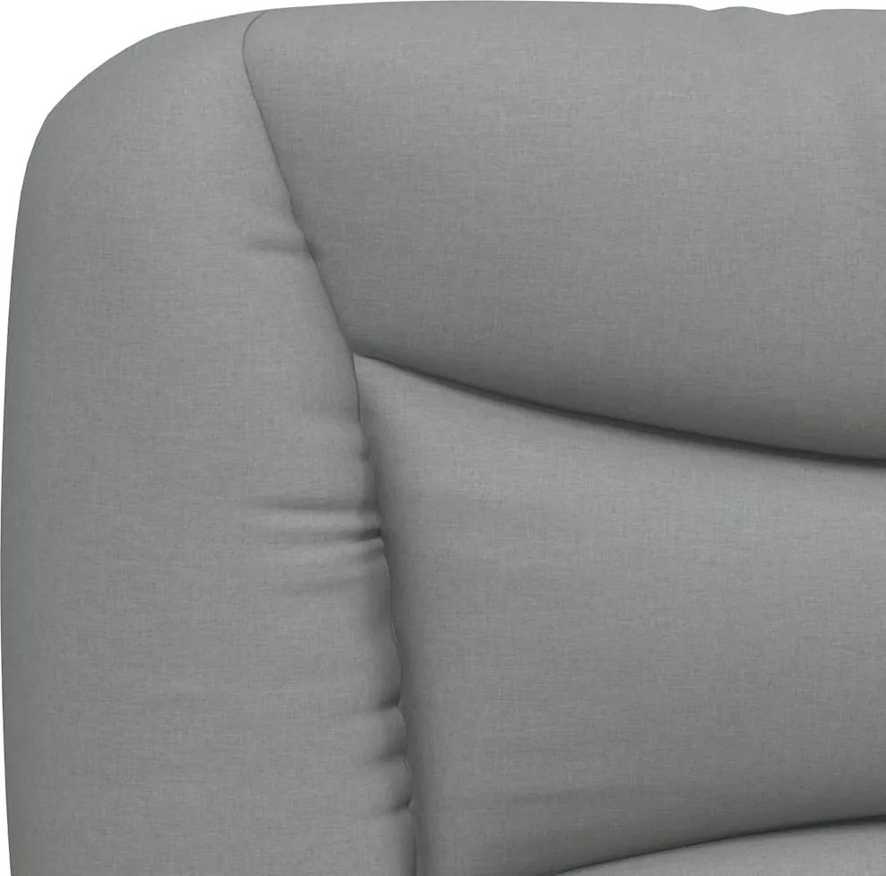 Postel s matrací Hvar světle šedá 200 x 200 cm textil 3208555
