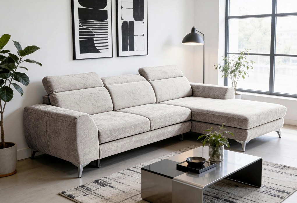 XXXLutz ROHOVÁ SEDAČKA, textil, pískové barvy MID.YOU - Sedací soupravy - 000694011008