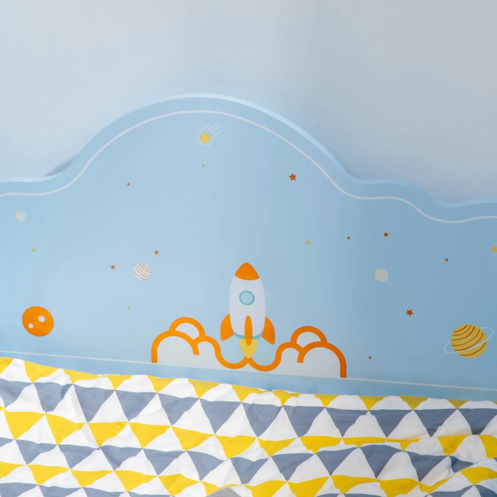 Dětská postel ZONEKIZ pro děti ve věku 3-6 let 143x74x59 cm Dřevěná postel s bezpečnostními zábranami Max zatížení 80 kg Moderní nábytek do ložnice M…