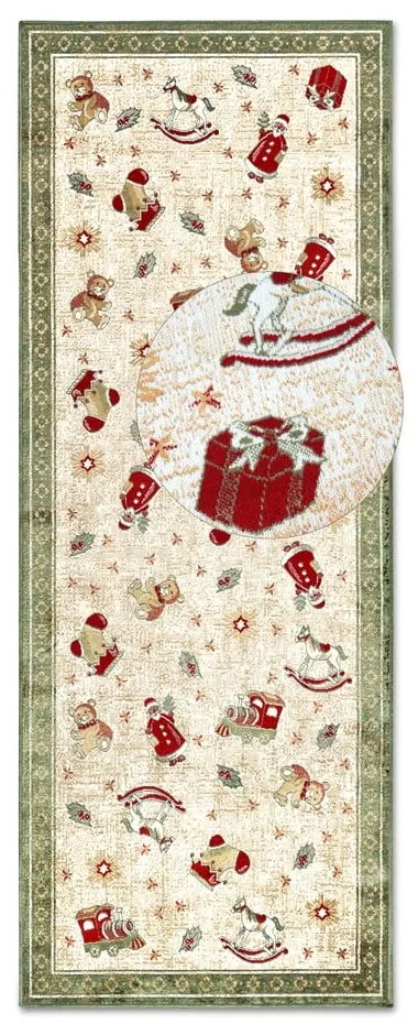 Zelený běhoun s vánočním motivem s příměsí bavlny 80x200 cm Toy's Delight Green Christmas – Villeroy&amp;Boch