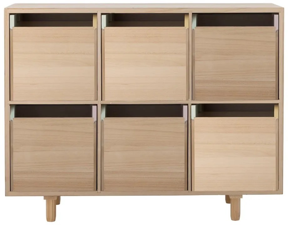 Dětská komoda z masivu pavlovnie v přírodní barvě 55x88,5x25,5 cm Calle – Bloomingville Mini