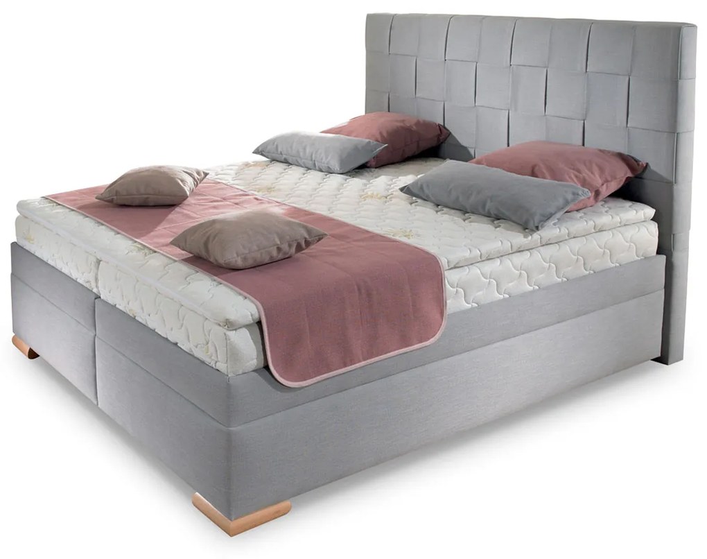 NEW DESIGN postele Americká boxspring postel GIARDINO s úložným prostorem, 200×200 cm Velikost postele: 200 × 200 cm