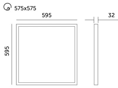 LED Stm. podhledový panel CAPRI LED/25/36/40W/230V 3000/4000/5700K IP44 60x60 cm