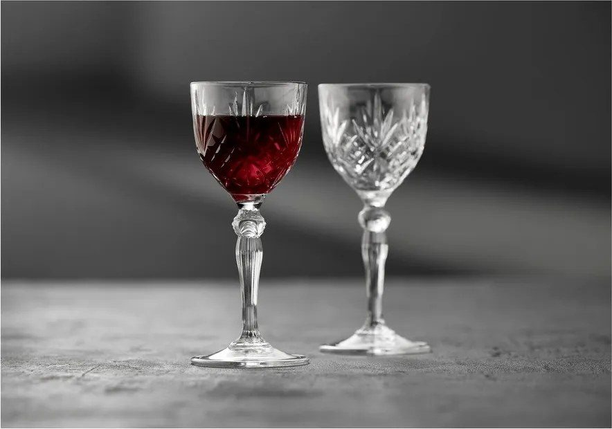 Křišťálové skleničky v sadě 4 ks na víno 140 ml Melodia – Lyngby Glas