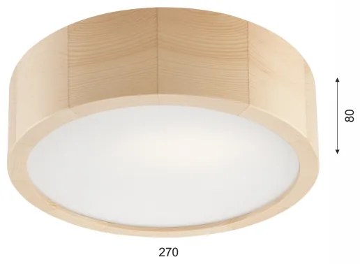 Stropní svítidlo NATURAL 1xE27/60W/230V pr. 27,5 cm borovice