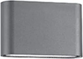 NV 740404 Venkovní nástěnné svítidlo SOHO tmavě šedý hliník skleněný difuzor LED 2x5W 3000K 220-240V 2x60st. IP54 světlo nahoru a dolů - NOVA LUCE