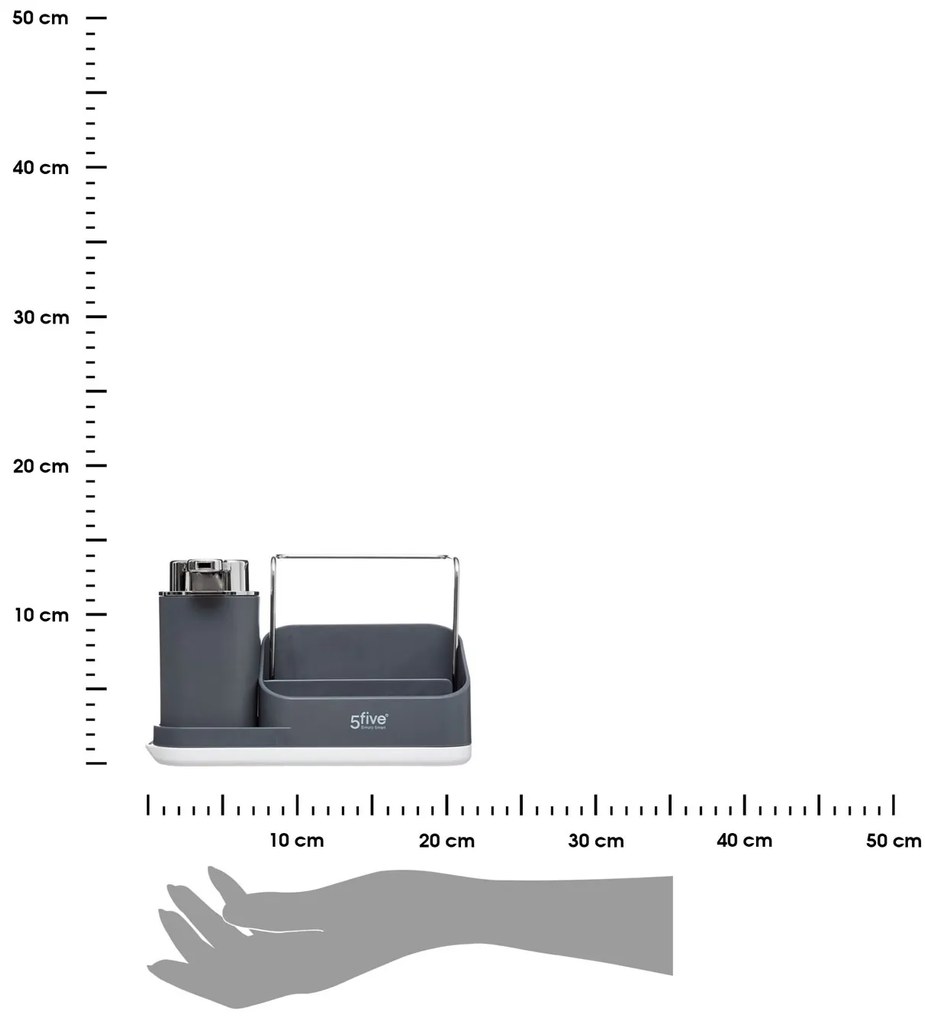 Dávkovač saponátu Neo, šedá/s chromovými prvky, 300 ml
