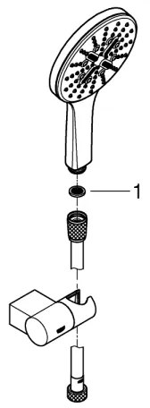 GROHE 26580000 - Set ruční sprchy RAINSHOWER SMARTACTIVE 130 1500 mm chrom