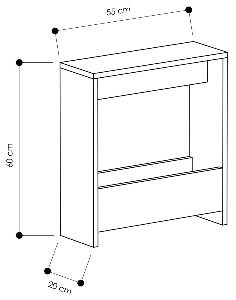 Odkládací stolek Houseland Simpi černý