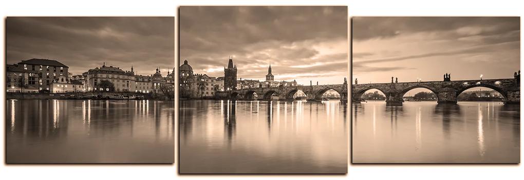 Obraz na plátně - Karlův most - panoráma 5111HD (90x30 cm)