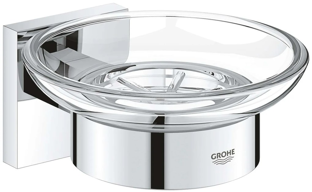 Grohe QuickFix Start Cube - Mýdlenka s držákem, sklo/chrom 41096000