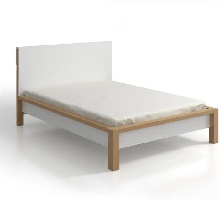 Dvoulůžková postel z borovicového dřeva s úložným prostorem SKANDICA InBig, 140 x 200 cm