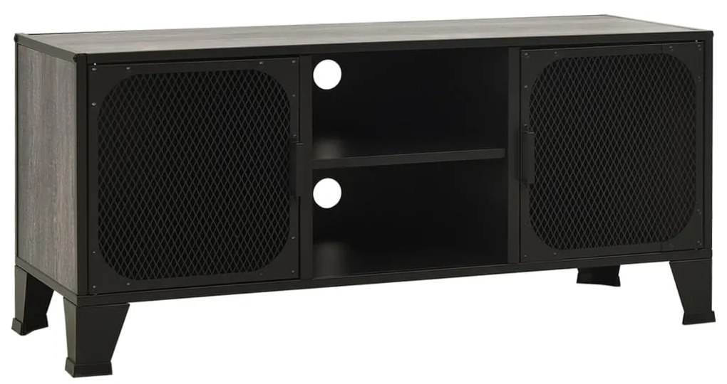 335910 vidaXL TV skříňka šedá 105 x 36 x 47 cm kov a MDF