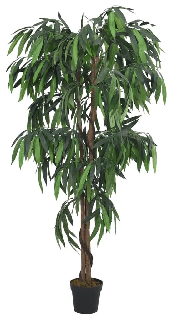 vidaXL Umělý mangovník 900 listů 180 cm zelený