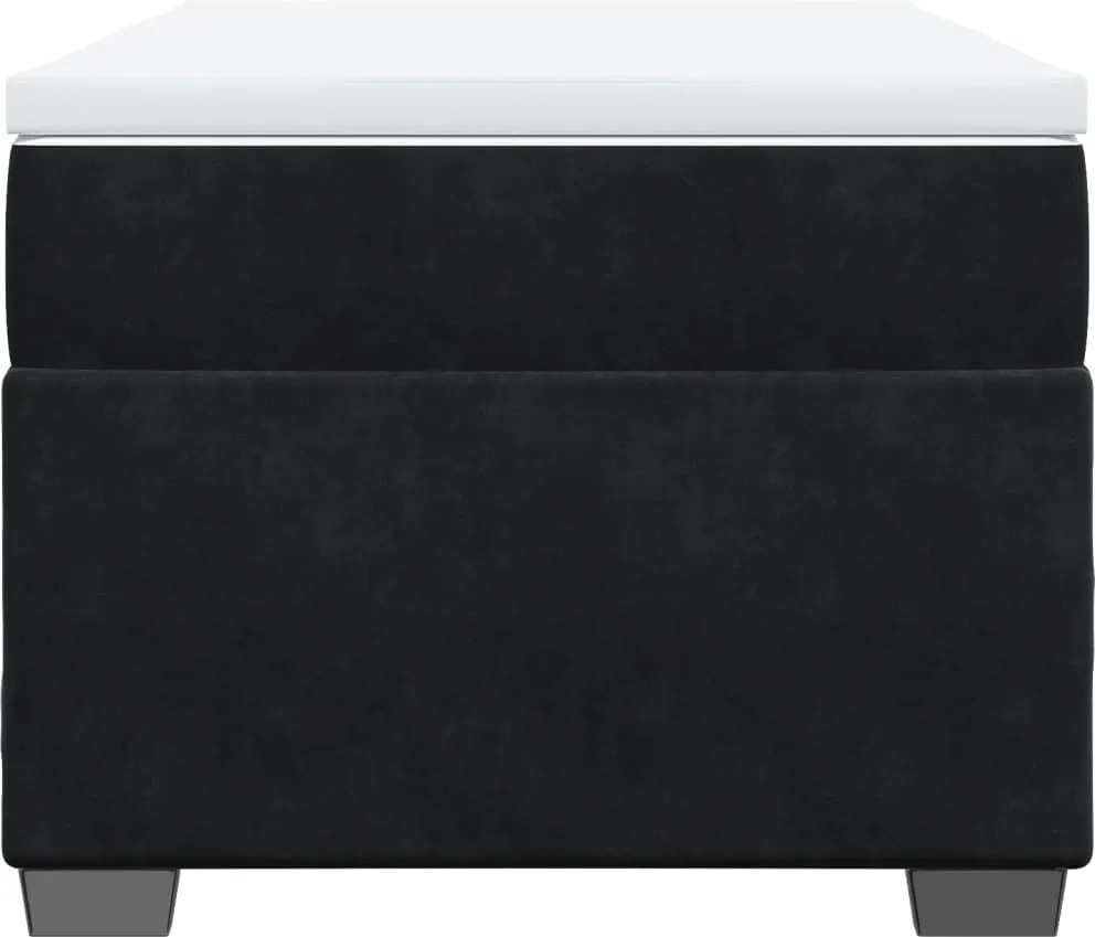 Box spring postel s matrací černá 100x200 cm samet 3285265