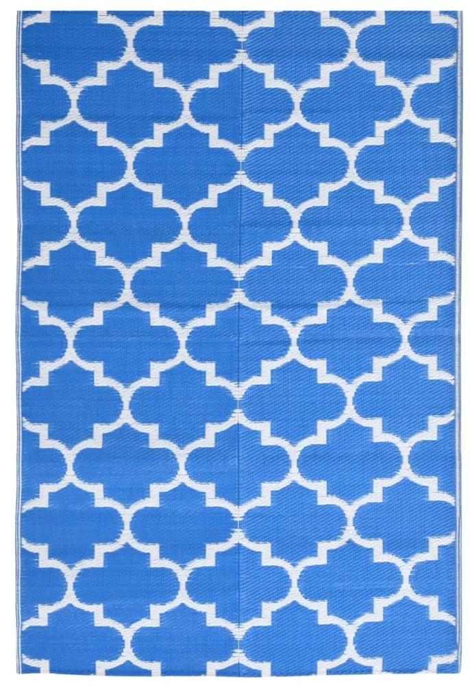 Venkovní koberec modrý 190 x 290 cm PP,  317001
