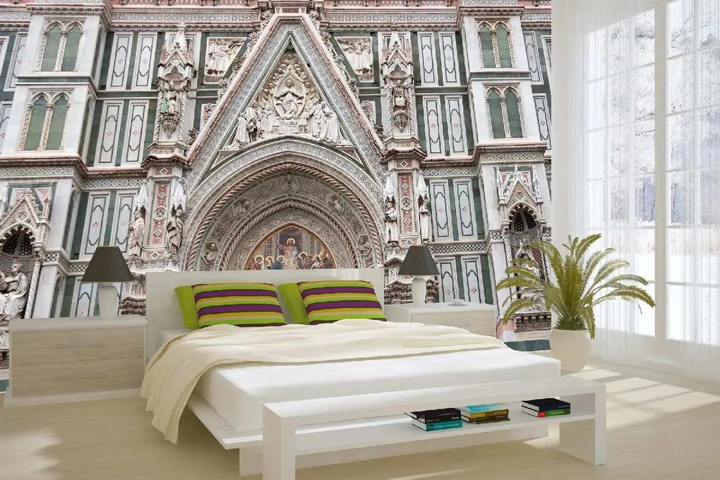 DIMEX | Samolepicí vliesová fototapeta na zeď Bazilika ve Florencii MA-5-0830 | 375 x 250 cm | zelená, vícebarevná, bílá, béžová