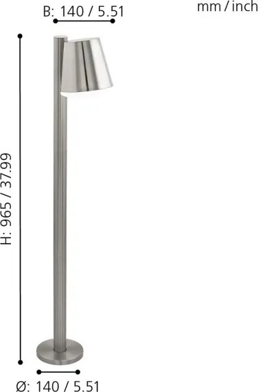 Eglo 33563 - LED Stm. venkovní lampa CALDIERO-C 1xE27/9W/230V IP44