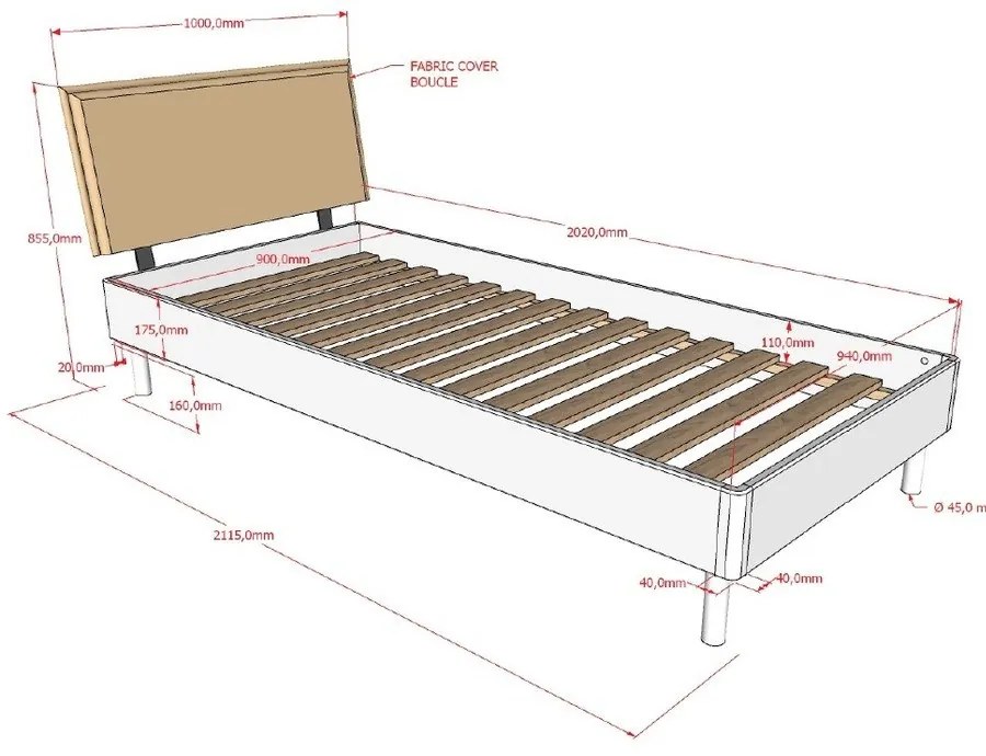 Bílá dětská postel z bukového dřeva 90x200 cm Forrest – Vipack