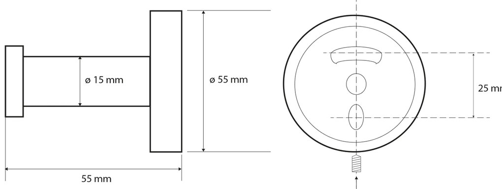 Sapho, X-ROUND BLACK háček, černý, XR203B