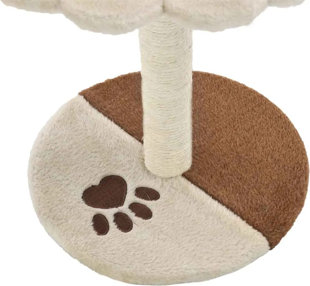 Škrabadlo pro kočky sisalové sloupky 40 cm béžové a hnědé 170543