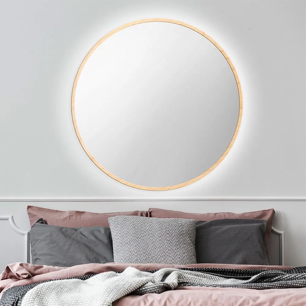 Zrcadlo Nordic Wood LED Rozměr: Ø 120 cm