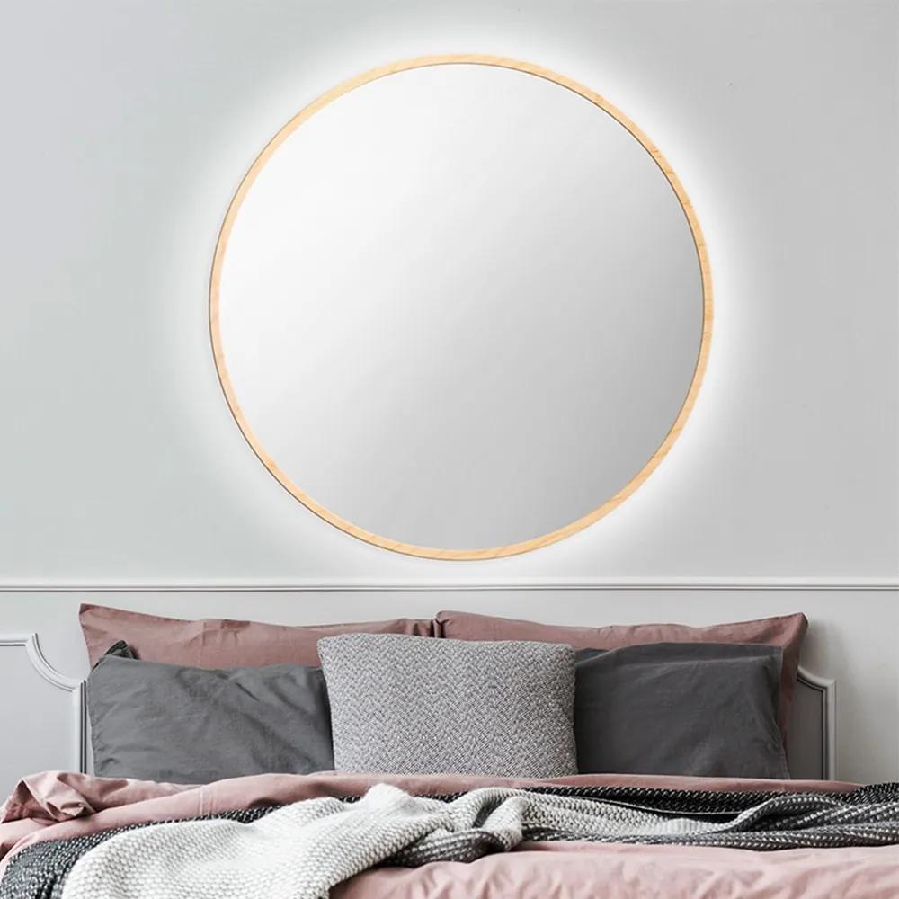 Zrcadlo Nordic Wood LED Rozměr: Ø 90 cm