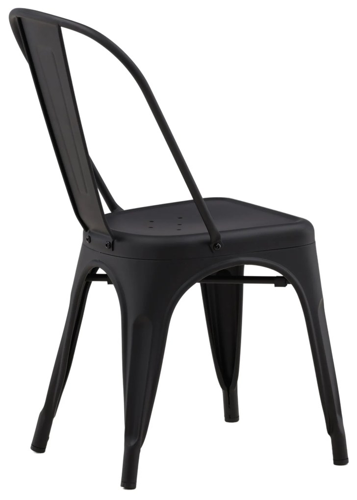Jídelní židle Tempe, 4ks, černá, 53x45x85