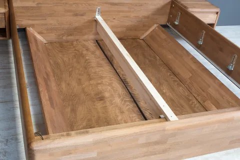 Postel Florencia, čelo oblé čalouněné 180 Domestav F123 Materiál: Buk cink, Barevne provedení: Olej