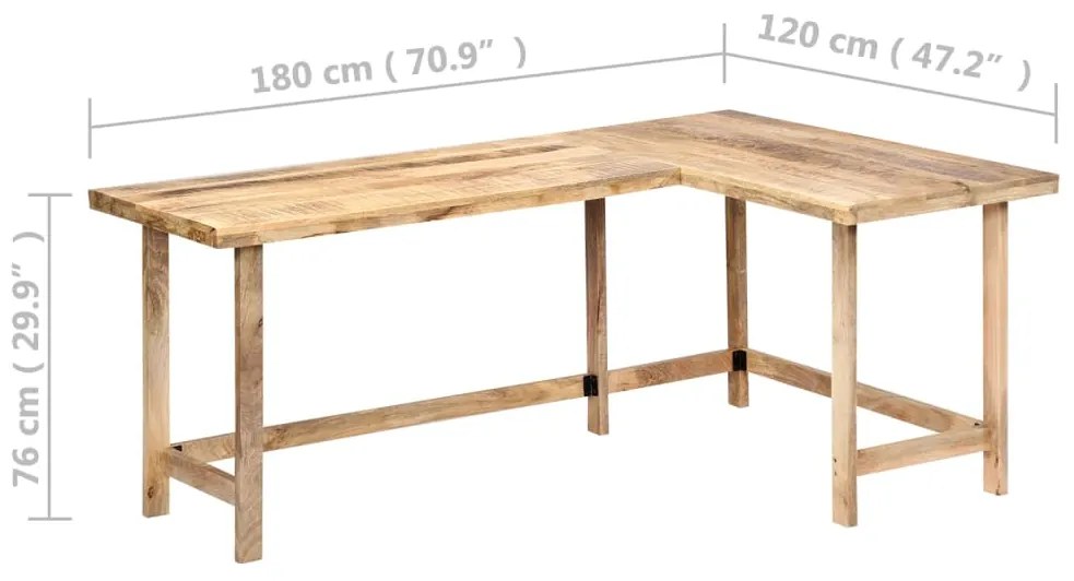 vidaXL Marketos Psací stůl 180 x 120 x 76 cm masivní mangovníkové dřevo