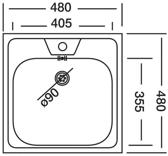 ALVEUS 1074634 - Kuchyňský dřez ALLUX 48x48 cm matná ocel/satin