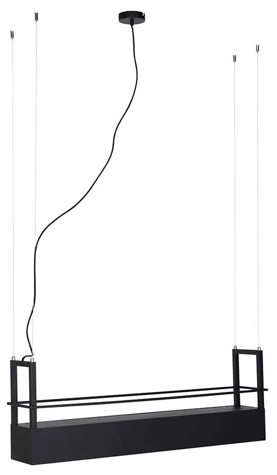 Chytré závěsné svítidlo černé s policemi vč. 4 WiFi GU10 - Cage Rack