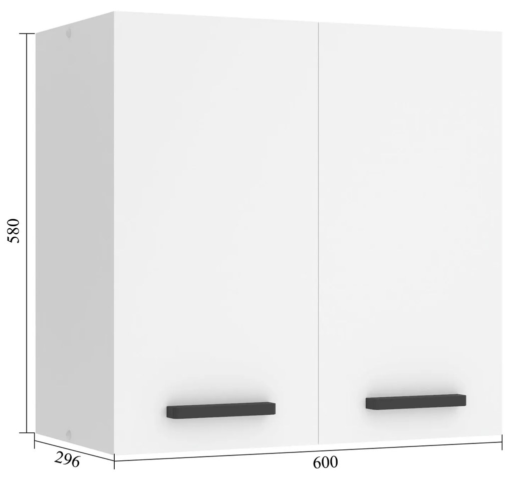 Kuchyňská skříňka Belini Premium Full Version horní 60 cm bílý lesk  INF SG2-60/0/WT/W/0/B1/PP