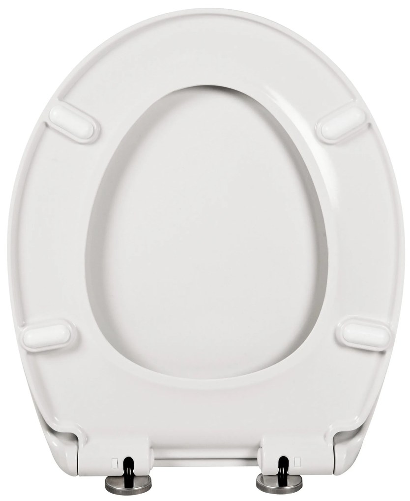 Erga Sines, toaletní WC sedátko 418(467)x378mm, z duroplastu s pomalým zavíráním, bílá, ERG-GAM-D1