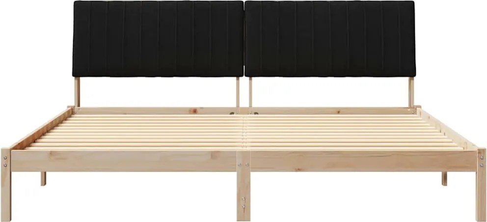 Rám postele s čelo Hnědá 200 x 200 cm Masivní borové dřevo 3394400