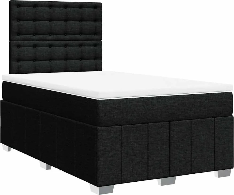Box spring postel s matrací černá 120x190 cm textil 3293923