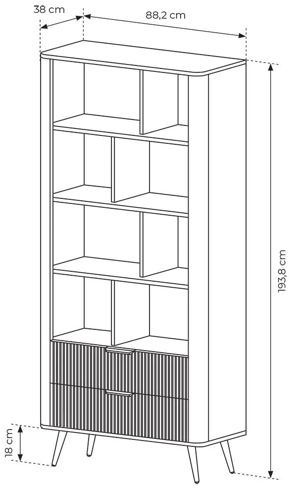 Obývací stěna LANTE b | sestava A | 2 díly | béžová/zlatá