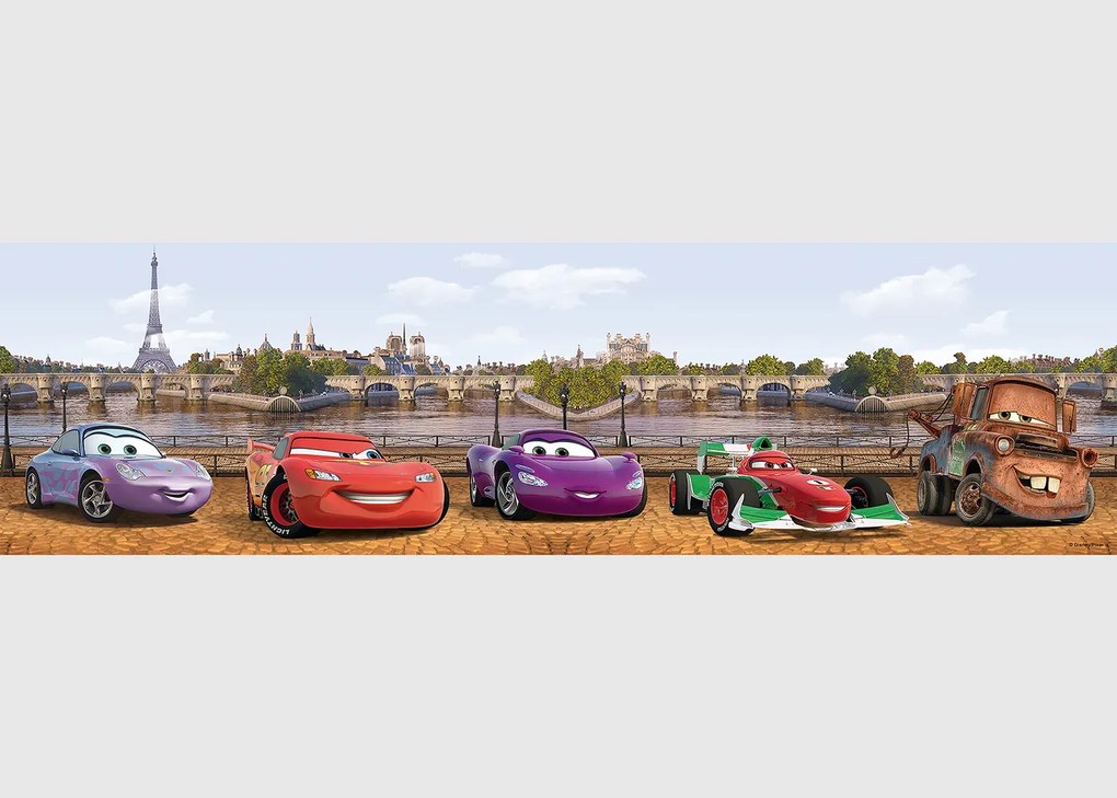 Dětská samolepící bordura na zeď Disney Auta Londýn | 5 m x 13.8 cm | DWBD8071