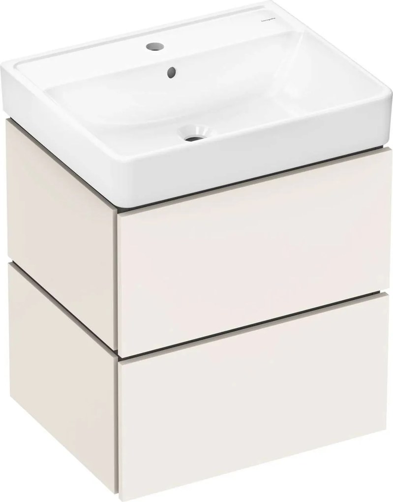 Hansgrohe Xilesa E - Skříňka s umyvadlem, 58x73x48 cm, 2 zásuvky, písková matná béžová 54396780