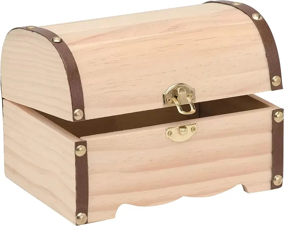 Dřevěný box truhla, 125 × 130 × 180  mm