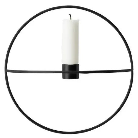 Menu Nástěnný svícen POV Circle Candleholder S, black